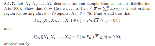 Solved 8.1.7. Let Xi, X2..... Xn denote a random sample from | Chegg.com