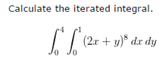 Solved Calculate The Iterated Integral Integral 4 0