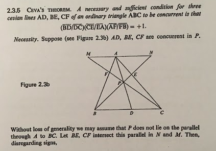 Solved Derive the “necessary" part of Ceva's Theorem by | Chegg.com