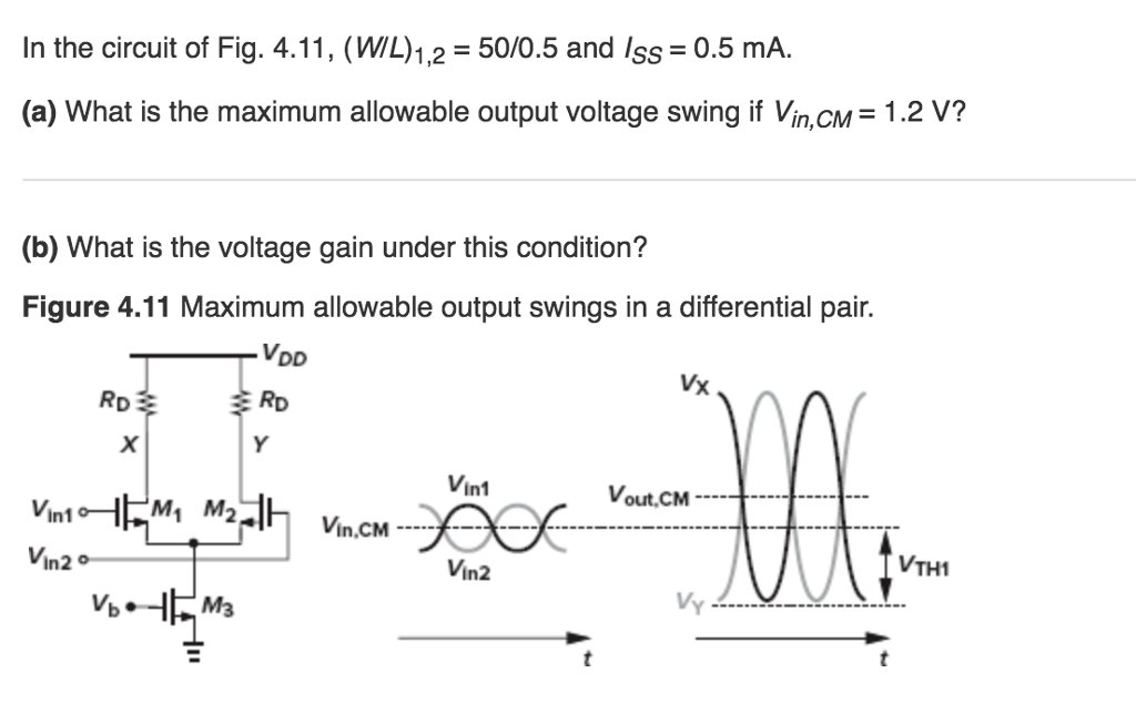 Solved In the circuit of Fig. 4.11, (WIL) 1,2 = 50/0.5 and | Chegg.com
