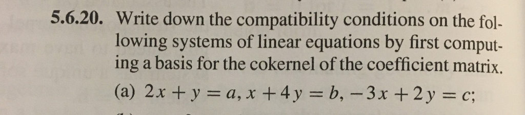 Solved Write down the compatibility conditions on the | Chegg.com