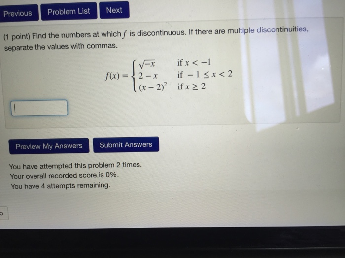 Solved Previous Problem List Next (1 point) Find the numbers | Chegg.com
