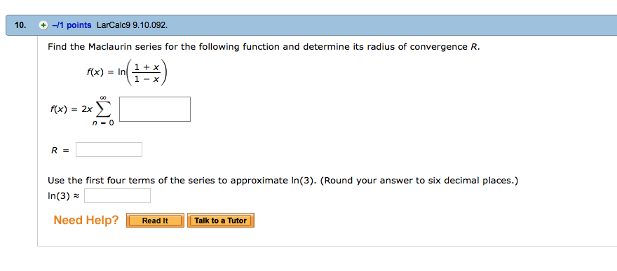Solved Find the Maclaurin series for the following function | Chegg.com