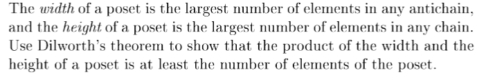 Solved The width of a poset is the largest number of | Chegg.com