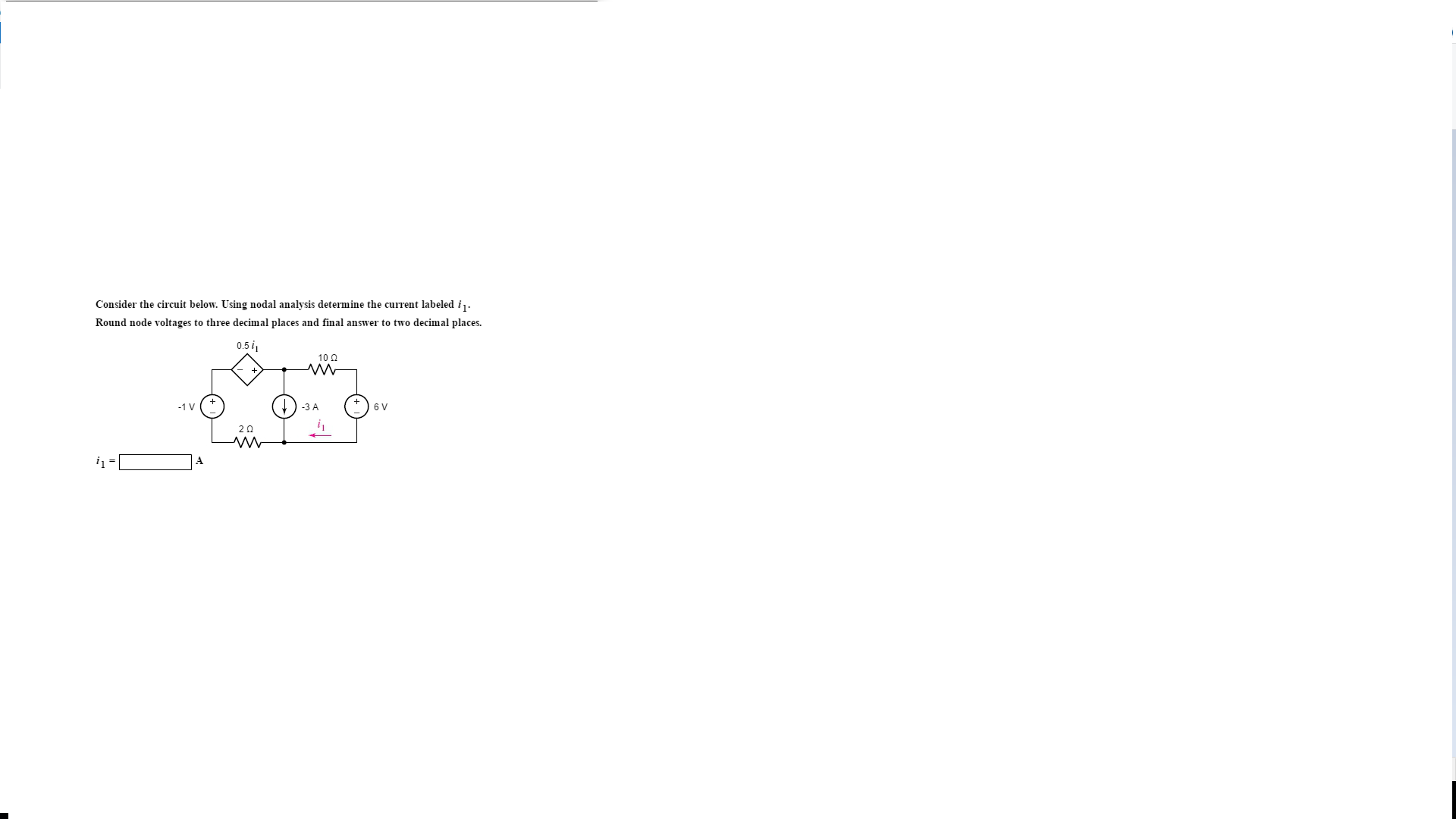 Solved Consider The Circuit Below Using Nodal Analysis 