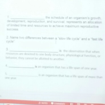 Solved The schedule of an organism's growth development | Chegg.com