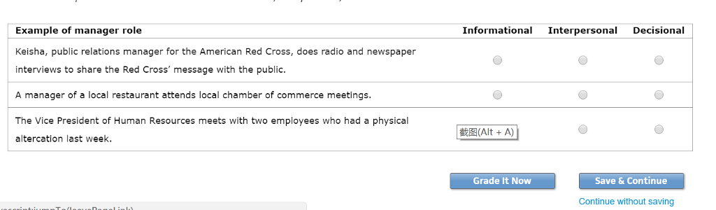 Solved Example of manager role Informational Interpersonal | Chegg.com