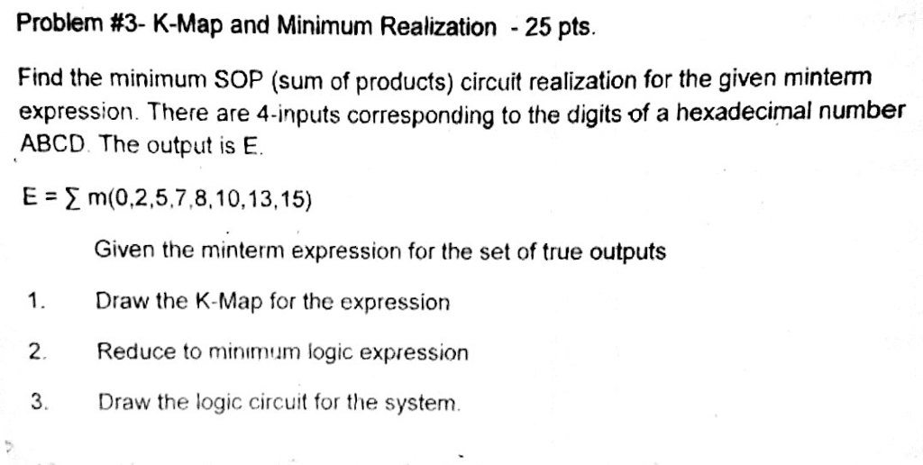 Solved Find the minimum SOP (sum of products) circuit | Chegg.com