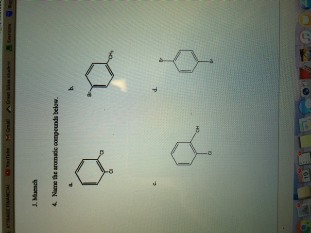Solved - Name the following alkenes (no cis / trans) | Chegg.com