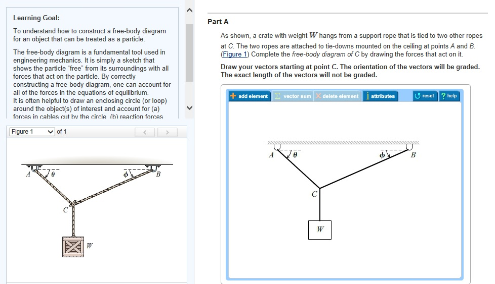 As shown, a crate with weight W hangs from a support | Chegg.com