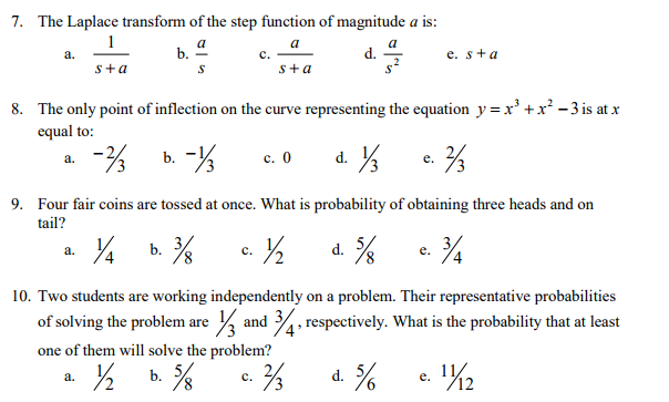 Solved The Laplace transform of the step function of | Chegg.com