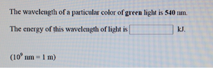 Solved The wavelength of a particular color of blue light is | Chegg.com