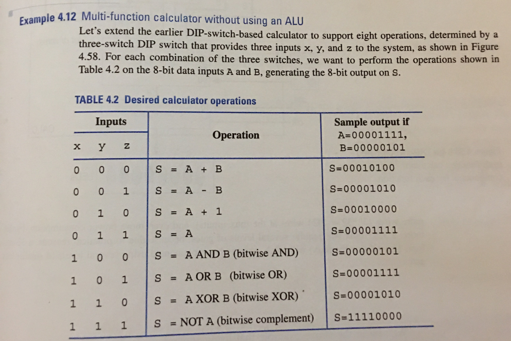 Example 4 Multi-function calculator without using an | Chegg.com