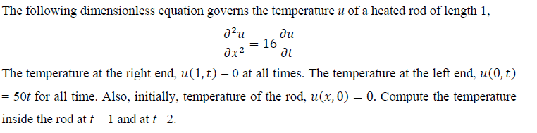Solved The following dimensionless equation governs the | Chegg.com