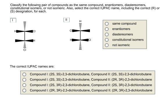Classify the following pair of compounds as the same | Chegg.com