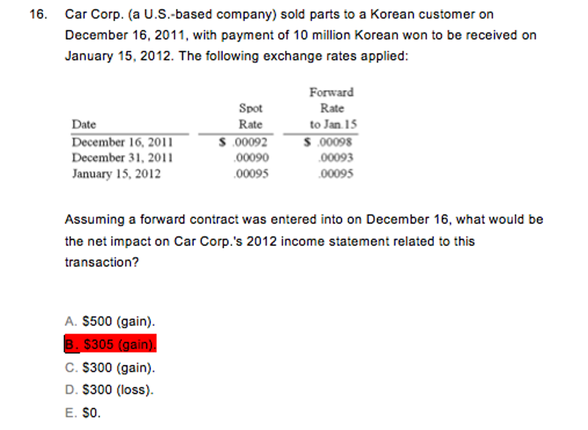 Solved Car Corp. (a U.S.-based company) sold parts to a | Chegg.com