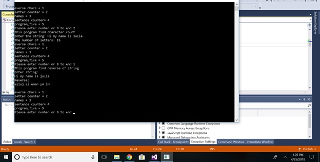 All programs should be in one solution and one | Chegg.com