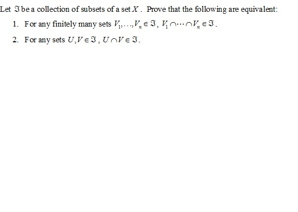 Solved Let be a collection of subsets of a set X. Prove | Chegg.com