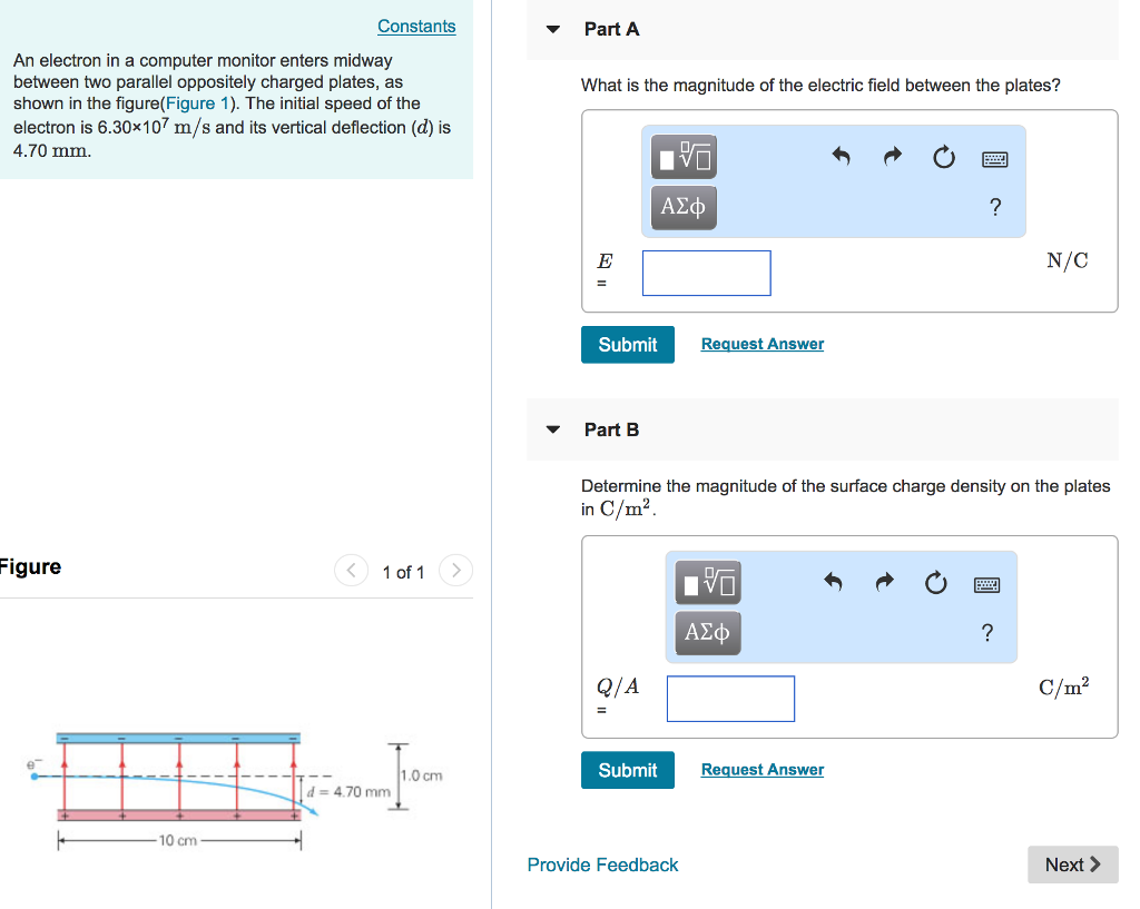 Solved Constants Part A An electron in a computer monitor | Chegg.com