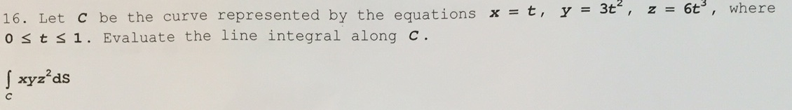 Solved Let C be the curve represented by the equations x = | Chegg.com