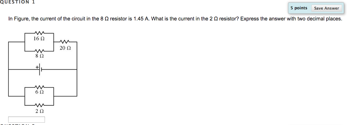 Solved QUESTION 1 In Figure, the current of the circuit in | Chegg.com