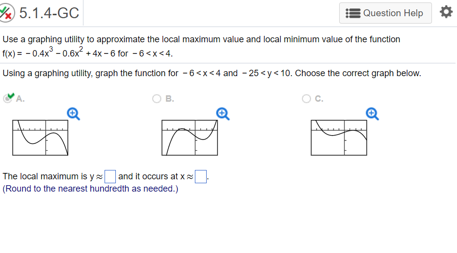 Solved %) 5.1.4-GC Use a graphing utility to approximate the | Chegg.com