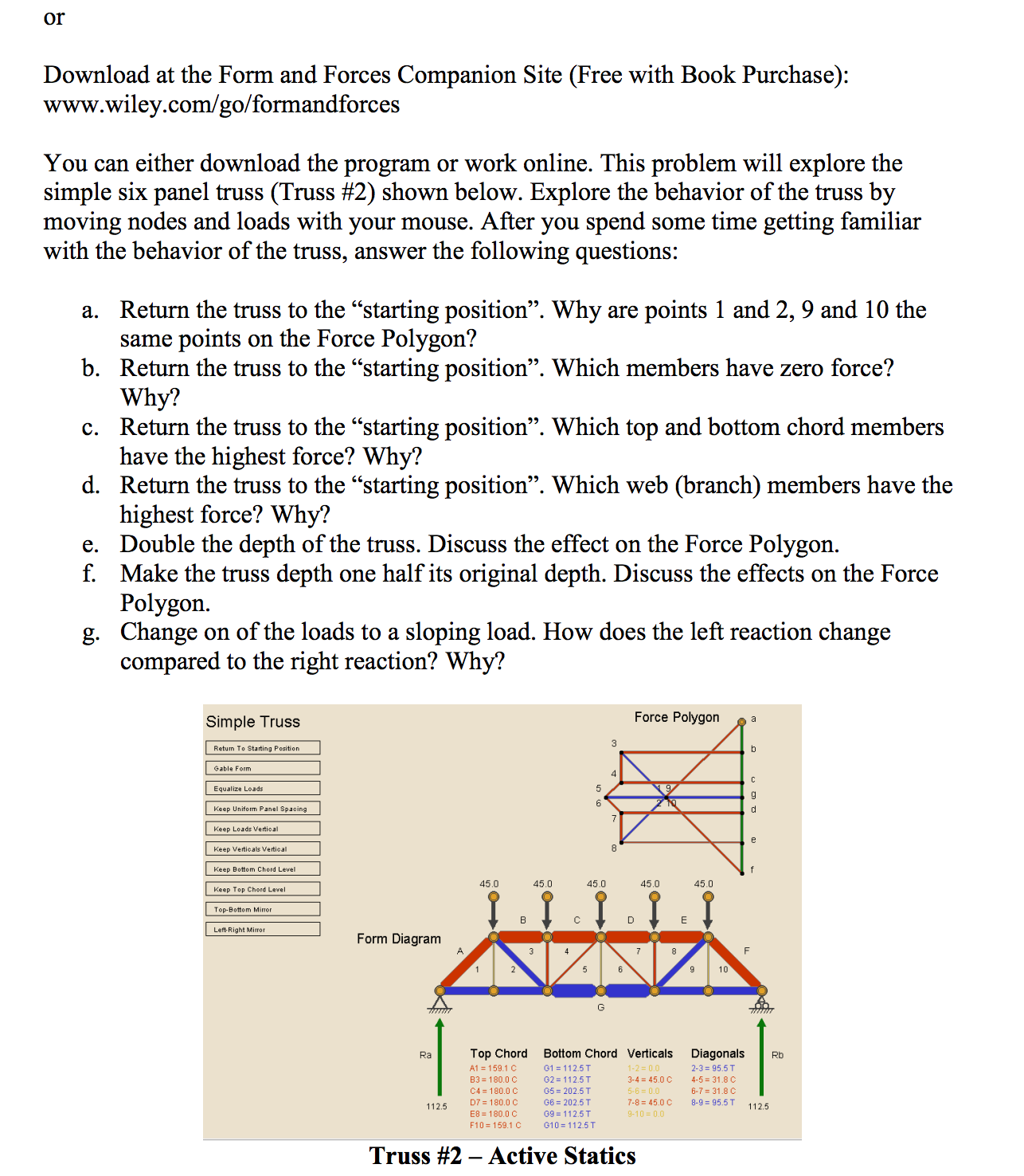 2. This problem will use the program "Active Statics" | Chegg.com