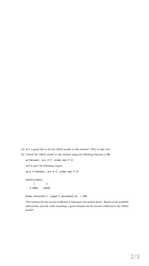 Solved A mme series Dataset Sample Autocorrelation Function | Chegg.com