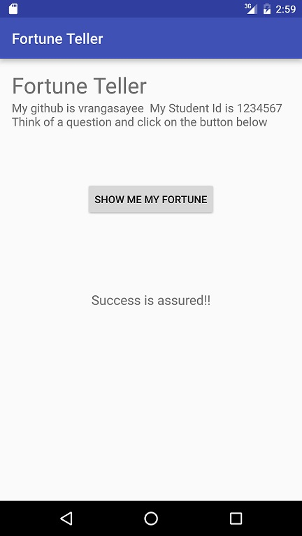 android studio fortune teller | Chegg.com