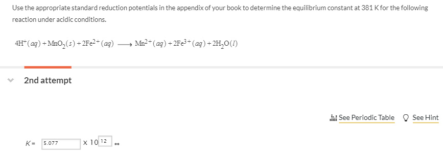 Solved Use the appropriate standard reduction potentials in | Chegg.com