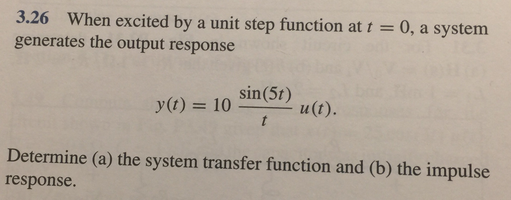 Solved When excited by a unit step function at t = 0, a | Chegg.com