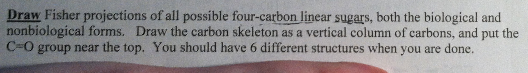 Solved Draw Fisher projections of all possible four-carbon | Chegg.com