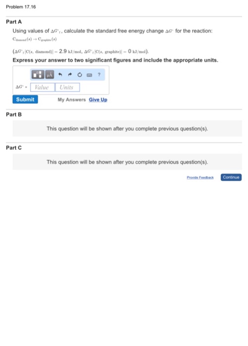 Solved Using values of delta G_1 calculate the standard free | Chegg.com