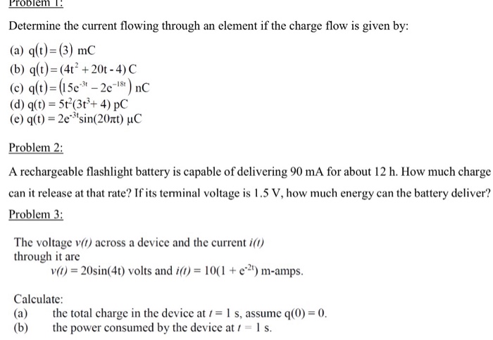 Solved roblem I Determine the current flowing through an | Chegg.com