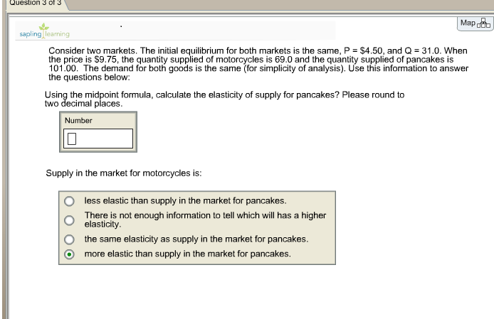 Solved Question 3 of 3 Map pling Consider two markets. The | Chegg.com