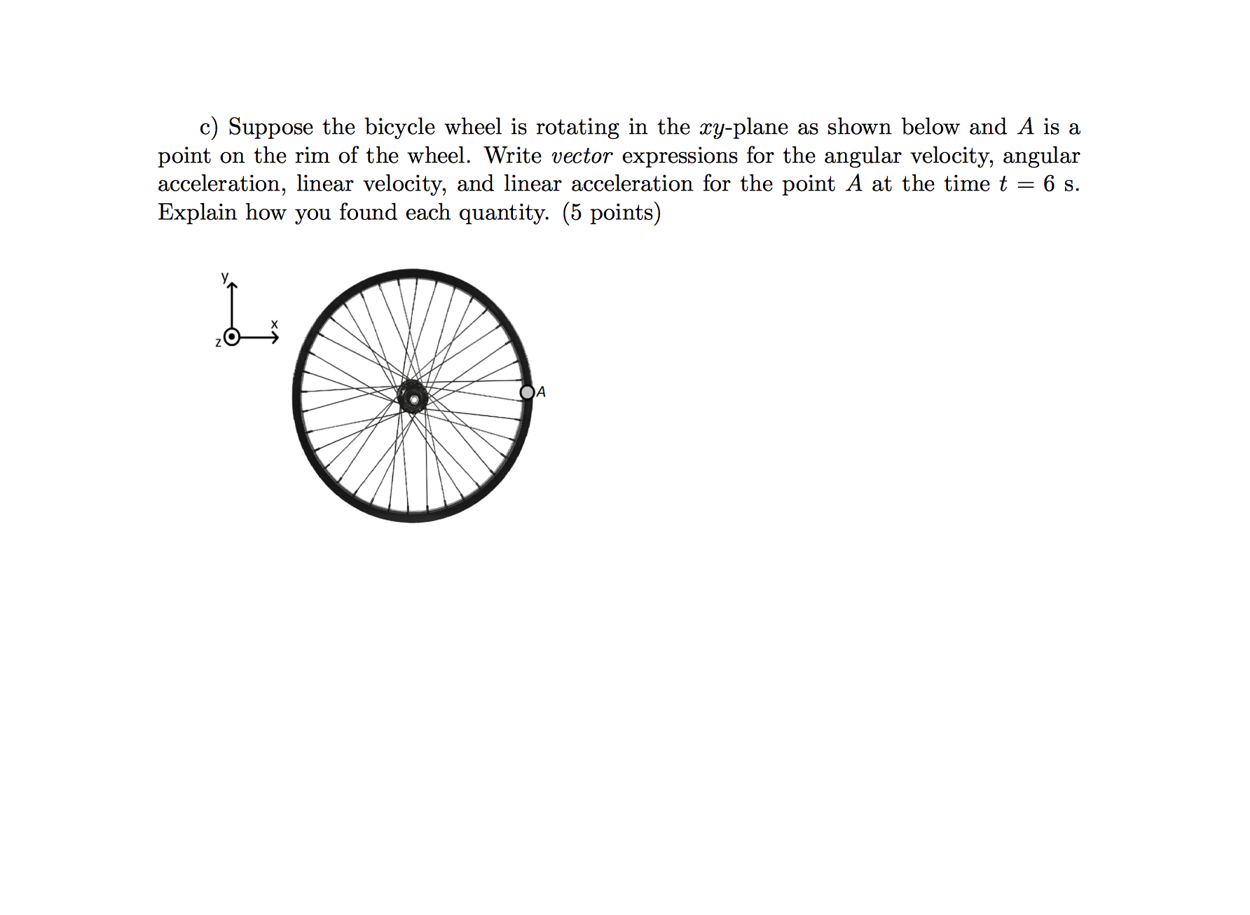 Solved The angular position of a point on a spinning bicycle | Chegg.com