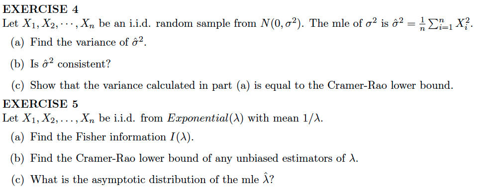 Solved Let X1, X2, , Xn be an i.i.d. random sample from N | Chegg.com