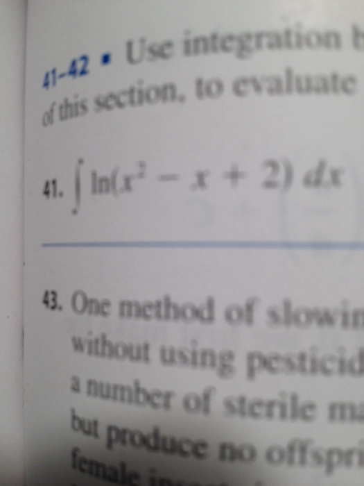 Solved use integration by parts. together with the | Chegg.com