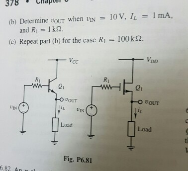 Solved 6.2.2 MOSFET Voltage Follower 6.81 Compare the BJT | Chegg.com