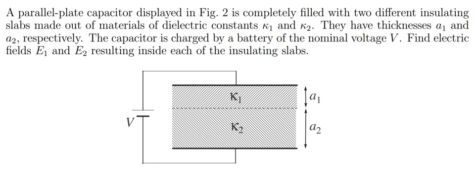 Solved Find electric fields E1 and E2. | Chegg.com | Chegg.com