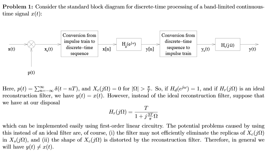 Solved Problem 1: Consider the standard block diagram for | Chegg.com