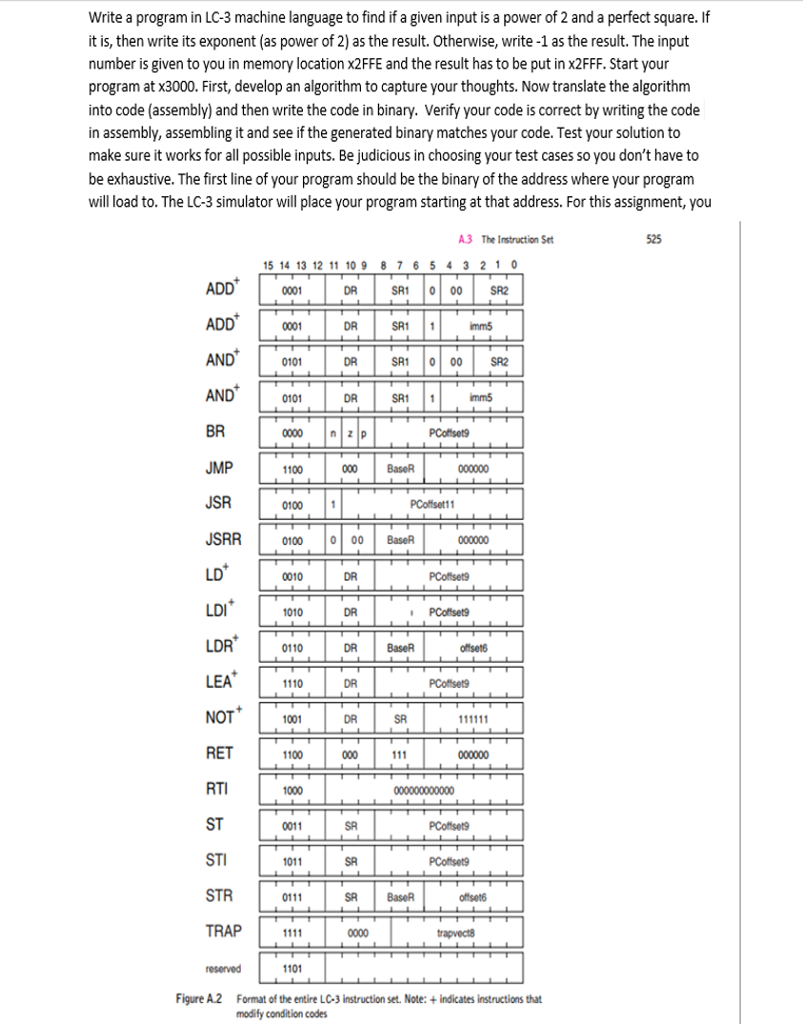 Solved Write A Program In Lc 3 Machine Language To Find If A