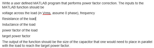 Solved Write a user defined MATLAB program that performs | Chegg.com