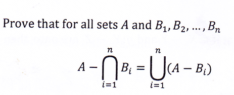 Solved Prove that for all sets A and B1, B2,..., Bn | Chegg.com