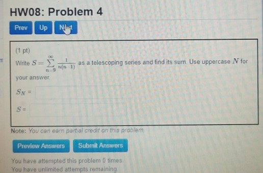 Solved HW08: Problem 3 Prev Up Next (1 pt) Compute the | Chegg.com Solved HW08: Problem 3 Prev Up Next (1 pt) Compute the | Chegg.com