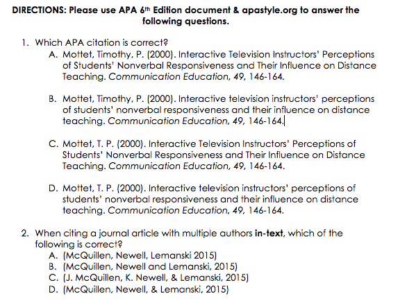 Solved DIRECTIONS: Please use APA 6th Edition document & | Chegg.com