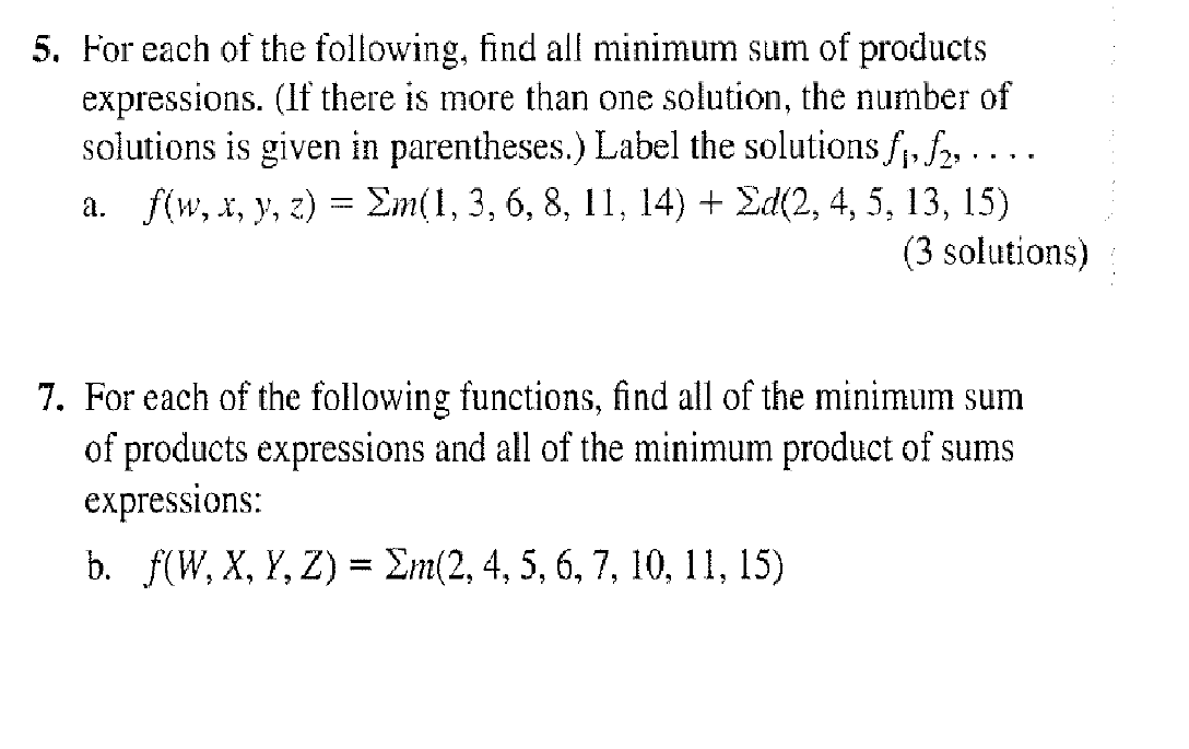 Solved For Each Of The Following Find All Minimum Sum Of 9341