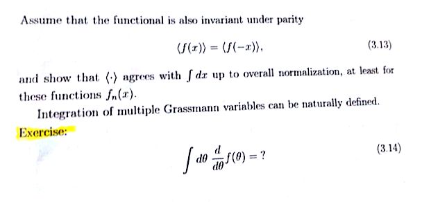 The integration over a Grassmann variable can be | Chegg.com