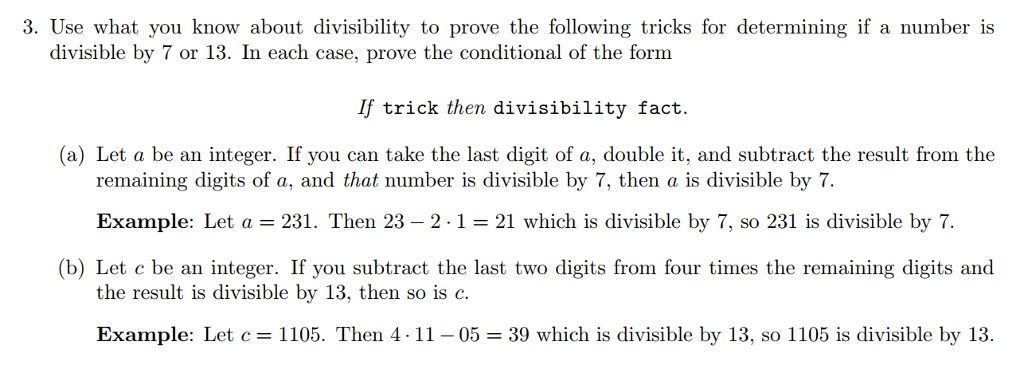 Solved Use rules of divisibility from Discrete Mathematics | Chegg.com
