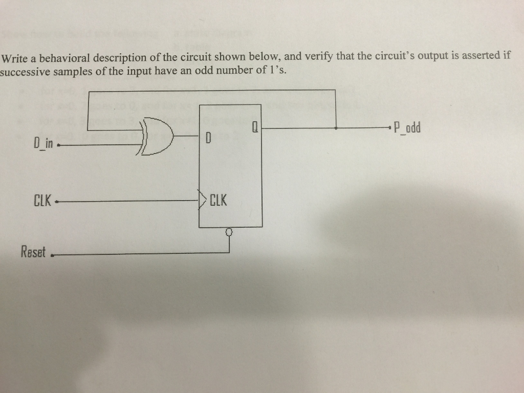 Solved Write a behavioral description of the circuit shown | Chegg.com